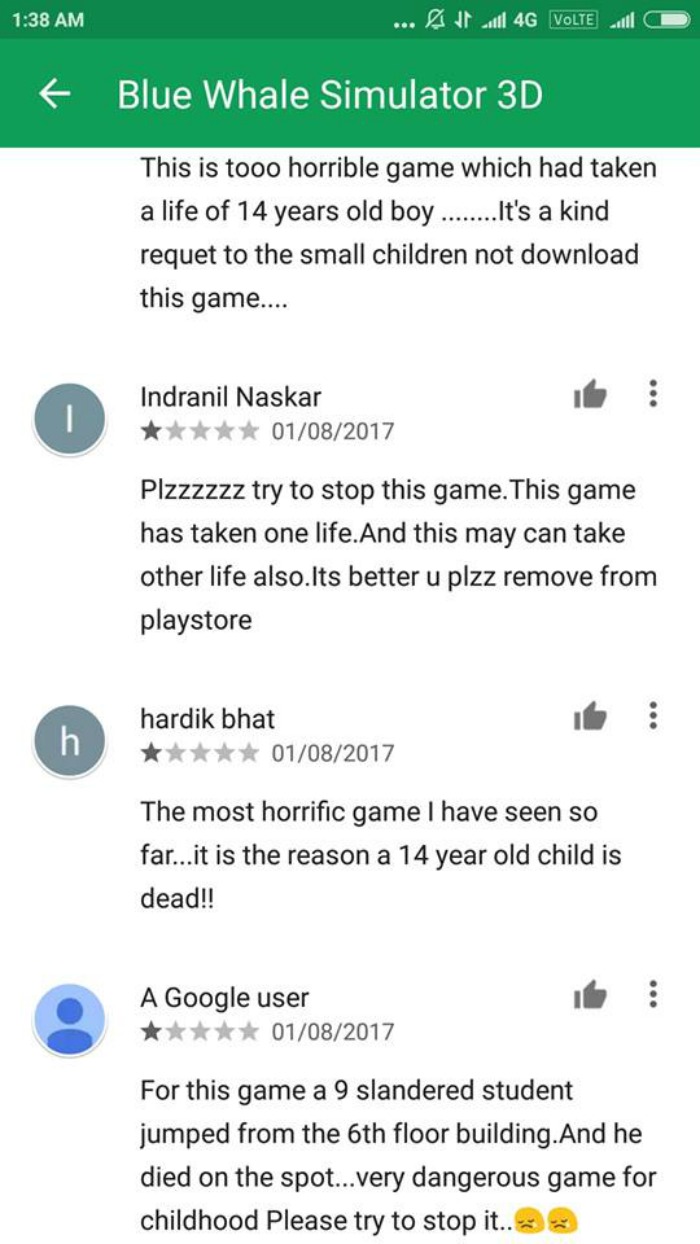 People Are Ripping Apart A 'Blue Whale' Game On Google Play To Protest ...