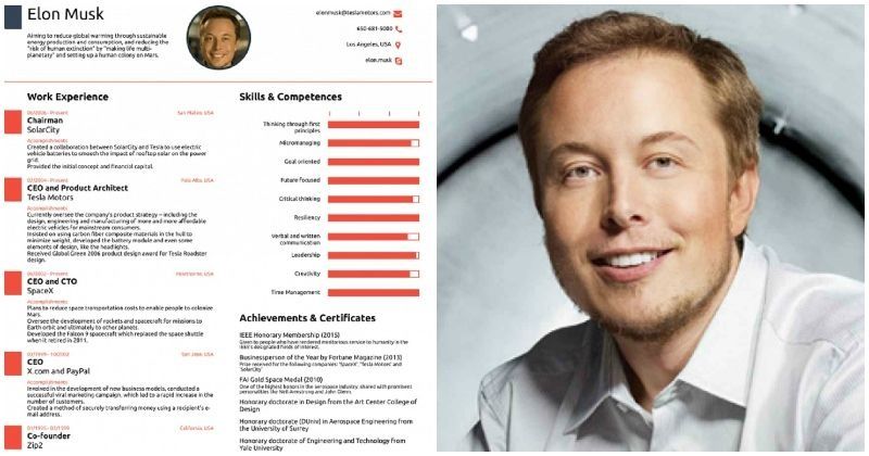 Elon Musk's One-Page-Long Resume Is Proof That A Long One Will Do You ...