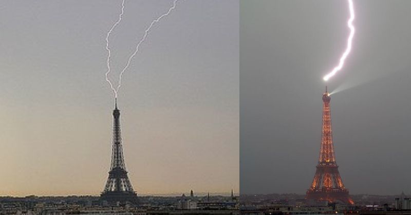 Eiffel Tower Gets Hit By Lightning After Savage Storms Take Over Paris ...